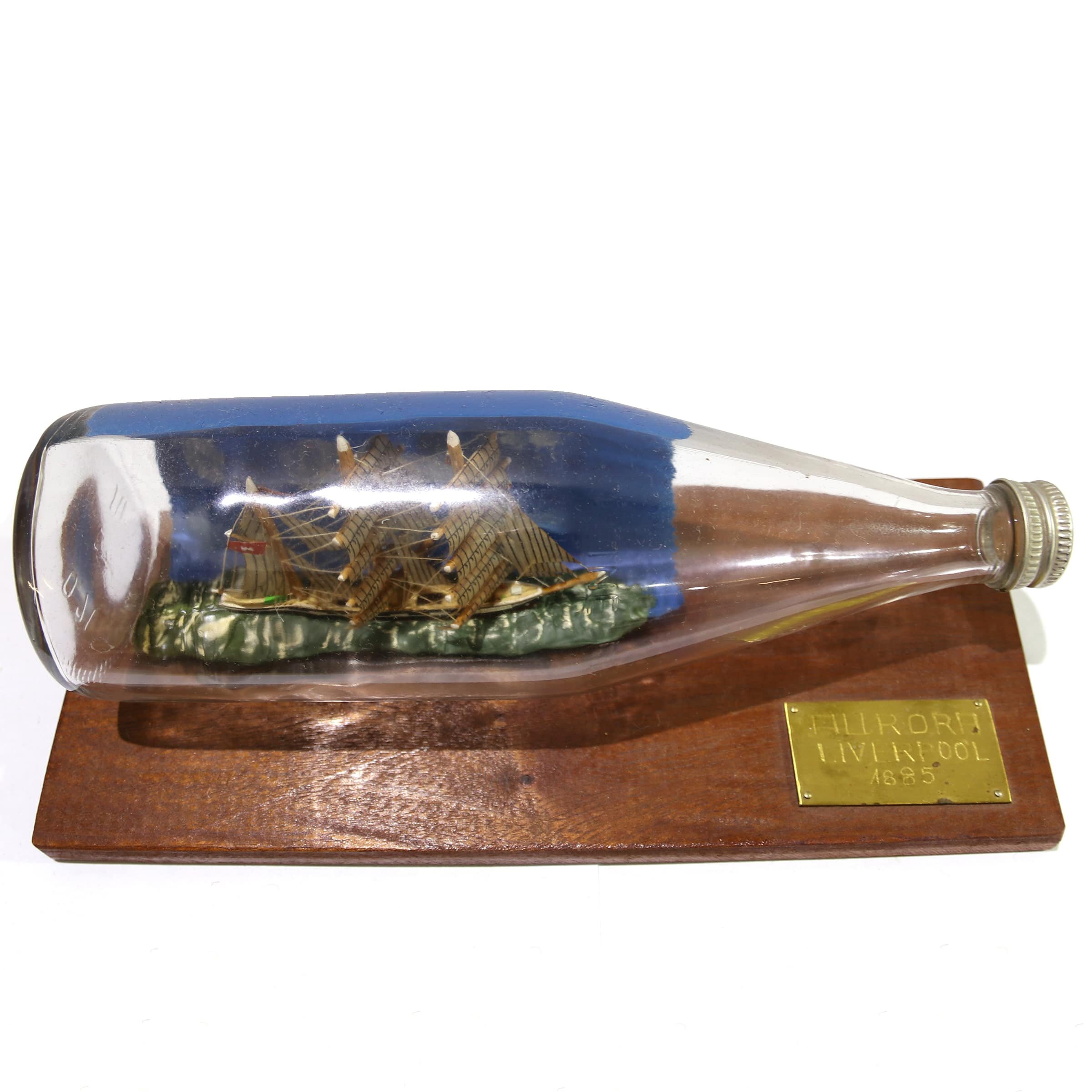 Bottle Ships - Aurora Liverpool 1885 - Handcrafted and Inexpensive