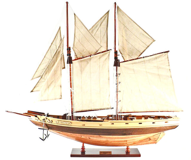 Ready assembled ship models, handcrafted from wood