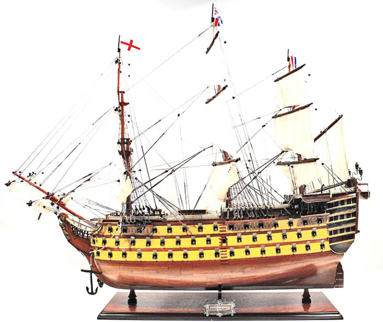 Ready assembled ship models, handcrafted from wood